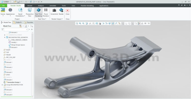 Topology Optimization - Generative Design in PTC Creo - WiYa3D.com